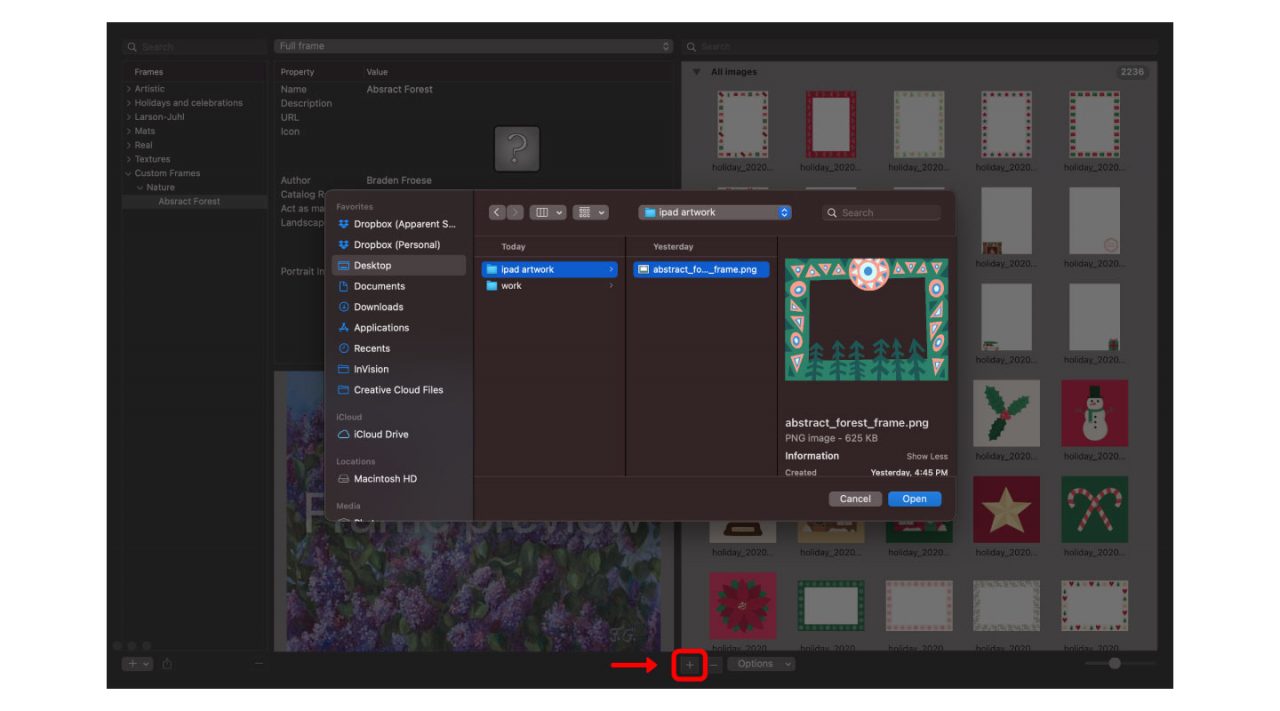Make a custom frame with iPad drawing apps — ImageFramer for Mac
